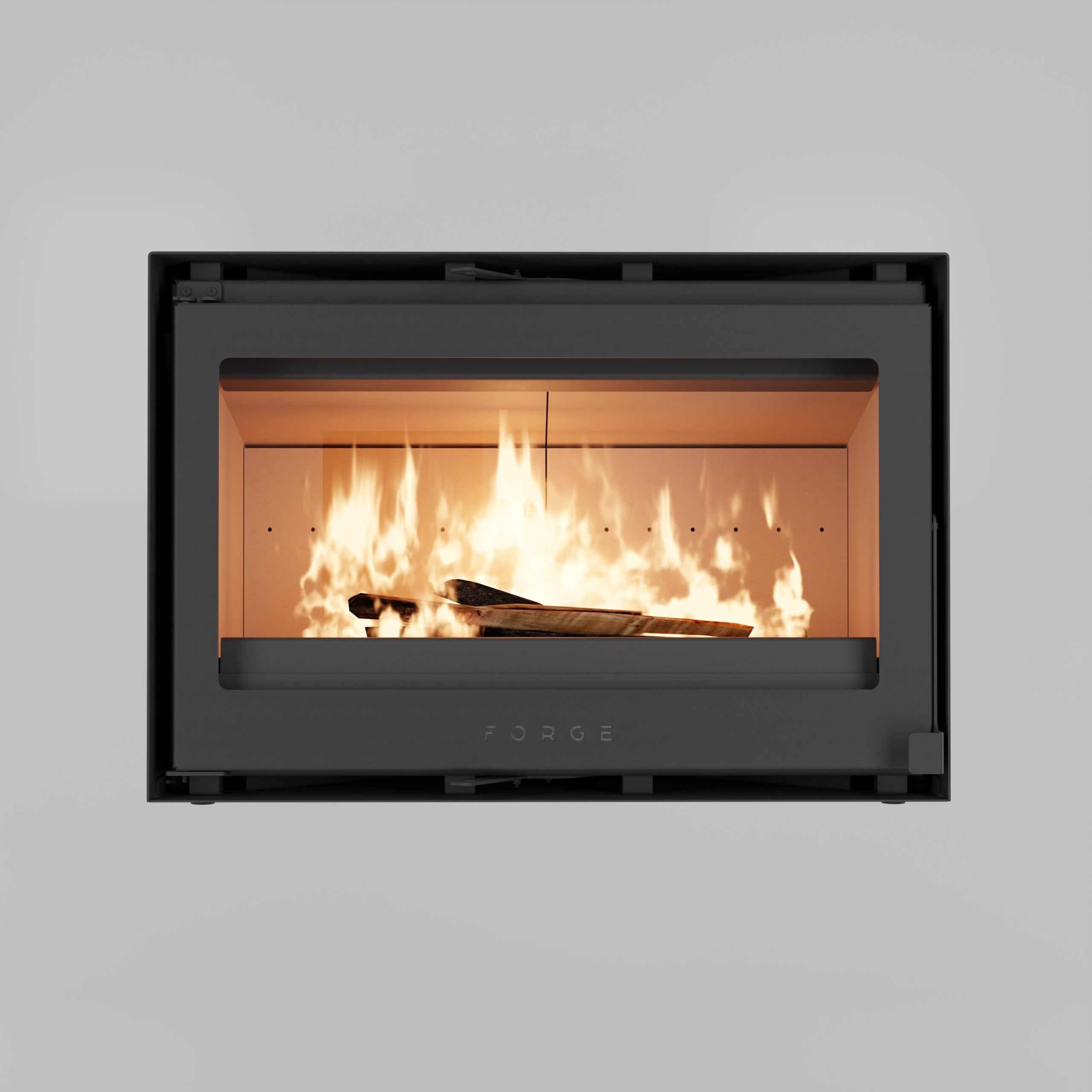 Forge f80 Free Standing Closed Combustion Fireplace - Modern Fire Places